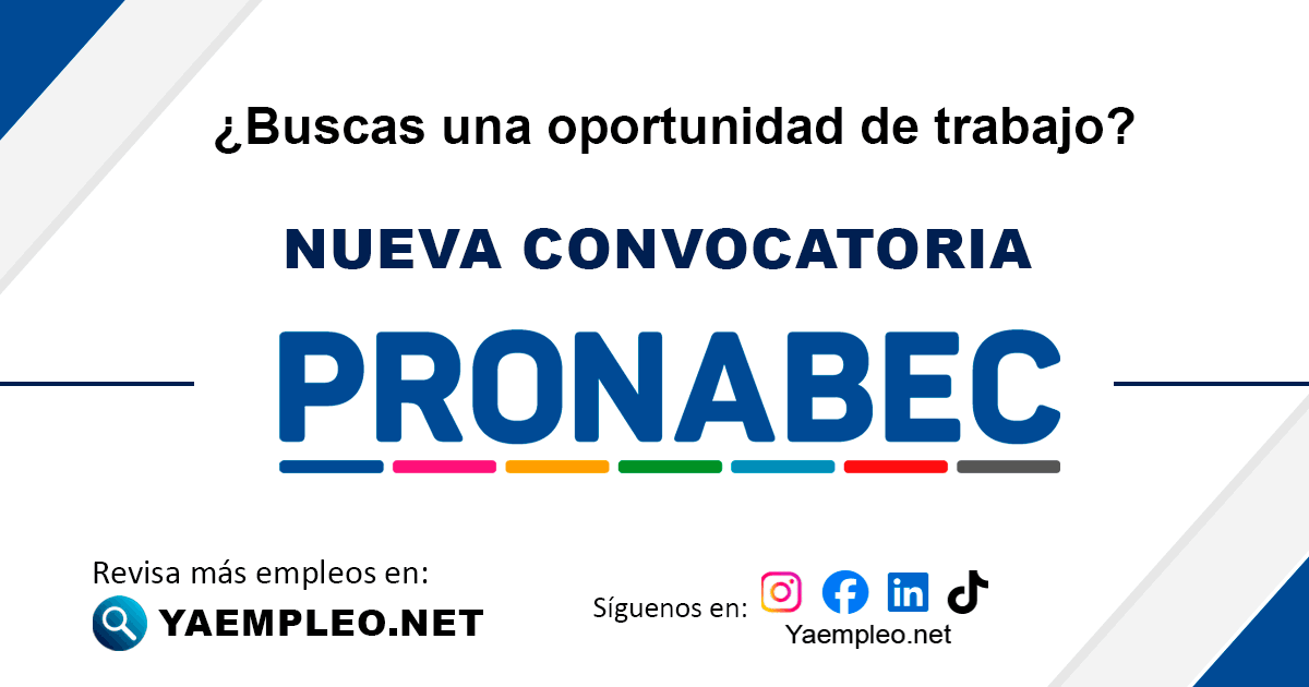 PRONABEC – 2 vacantes para Analista en control previo y Analista en ...