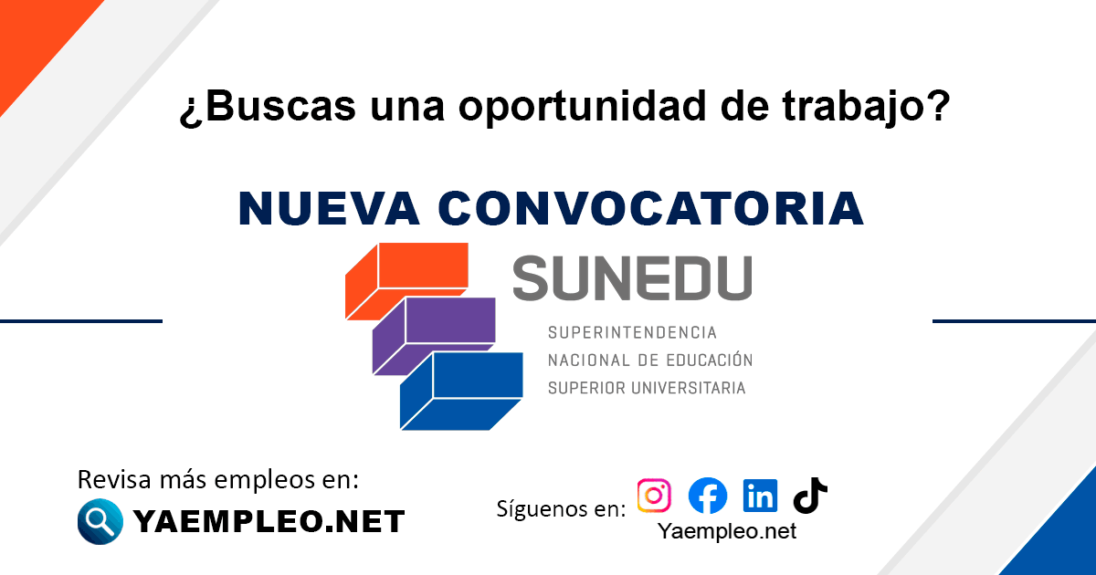 SUNEDU– 10 vacantes para Analistas, Especialistas, Asistentes y ...