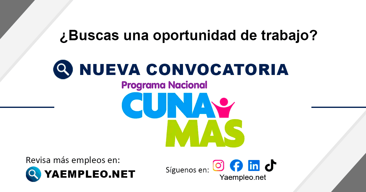 Convocatoria Cuna Más marzo 2026: 36 vacantes para Acompañantes ...